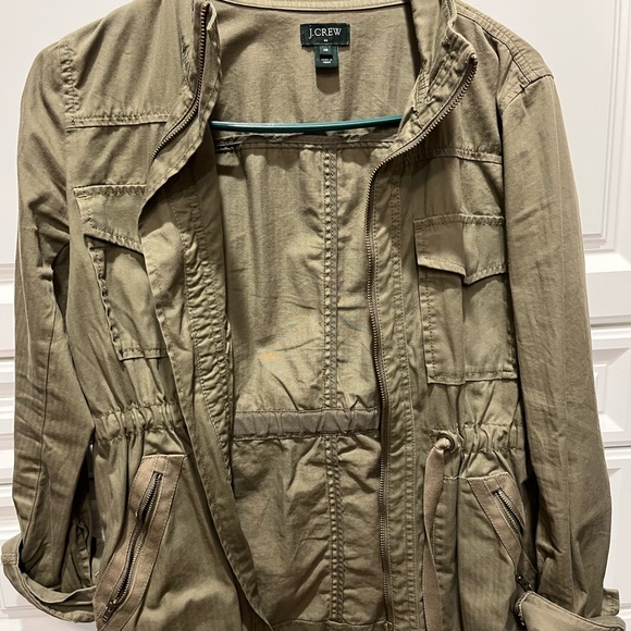 J. Crew | Jackets & Coats | J Crew Hunter Green Cargo Jacket Barely ...